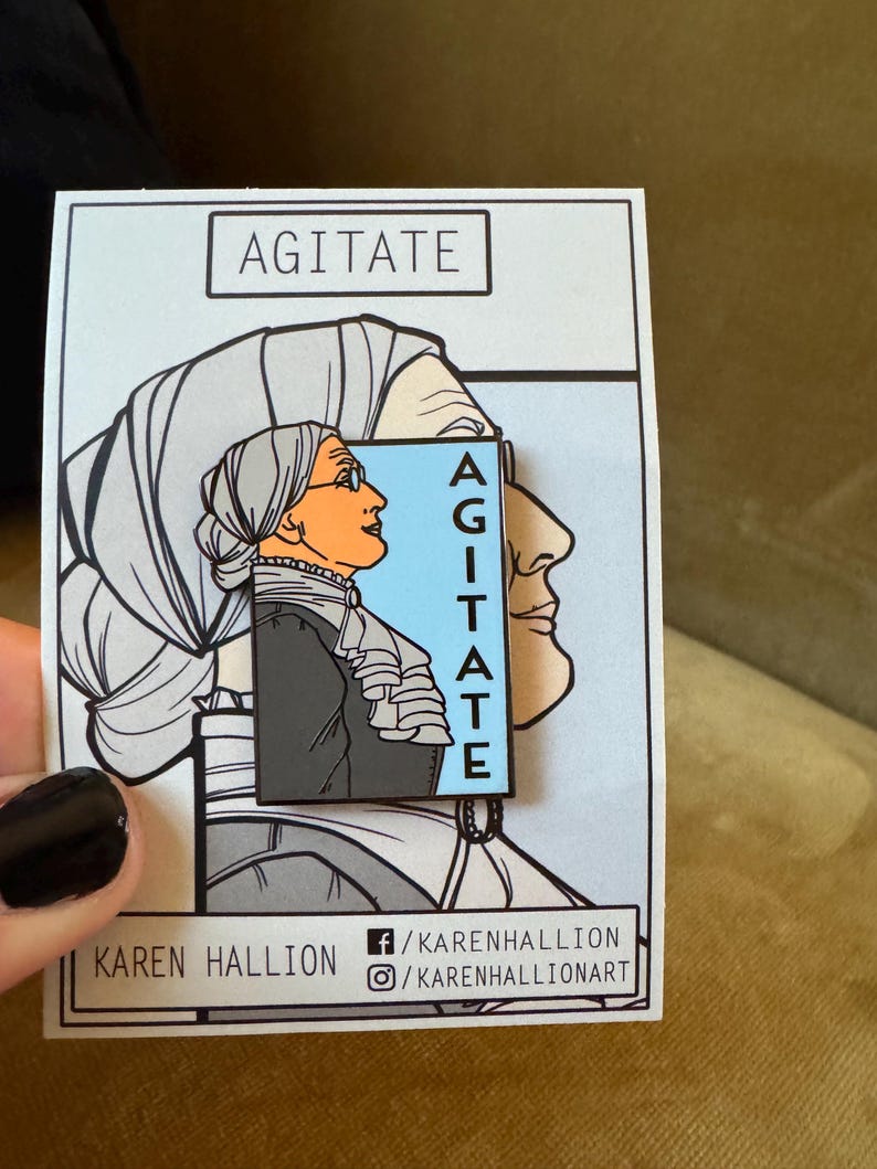 Susan B. Anthony - She Series Pin Agitate- - Etsy