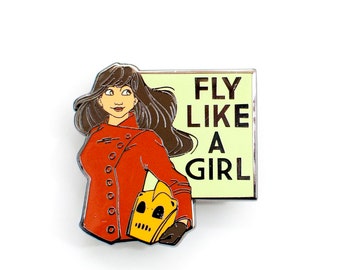 Fly Like a Girl Pin - Etsy