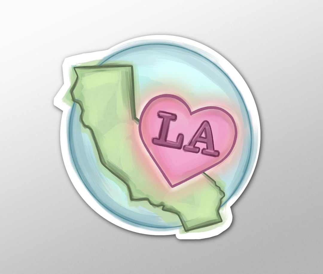 I Heart LA- Die Cut Sticker - Etsy