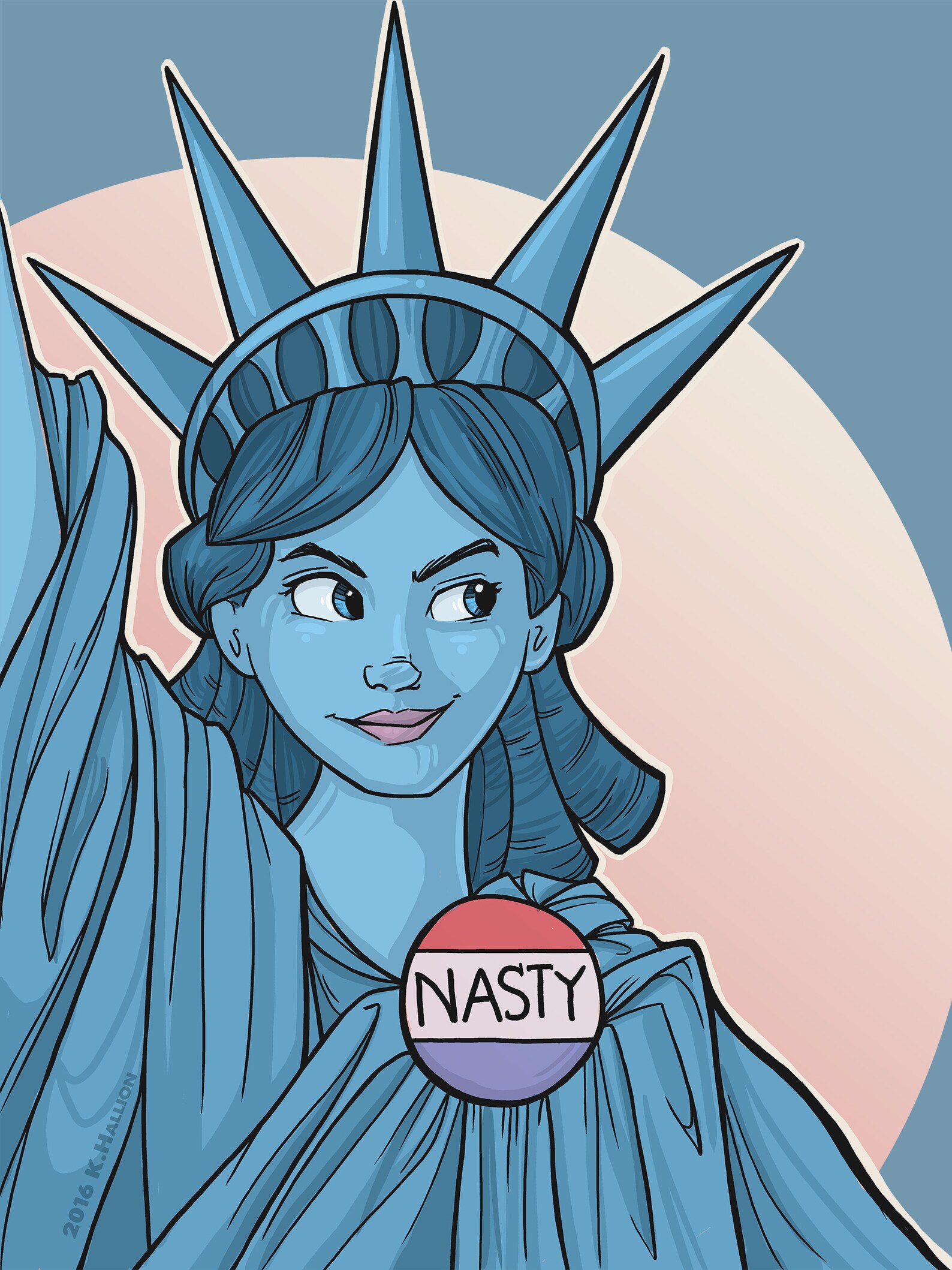 Nasty Lady Liberty Large Print (item 03-374-CC) - Etsy