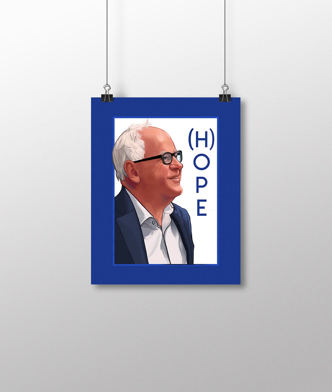 H(ope) - Tim Walz - He Series Small Print - Etsy
