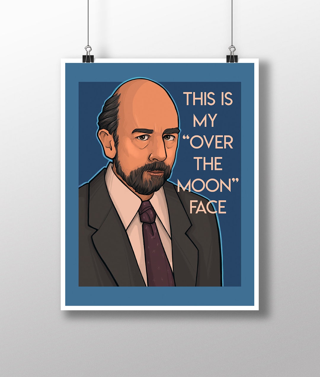 Funny Office Art - Over the Moon - Medium Print - Etsy