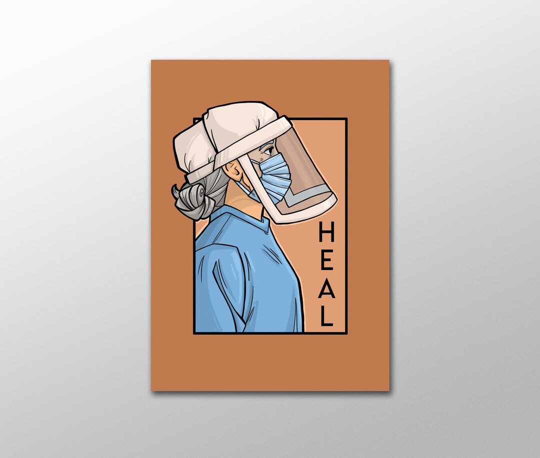 Heal- Pandemic Heroes Postcard - Etsy