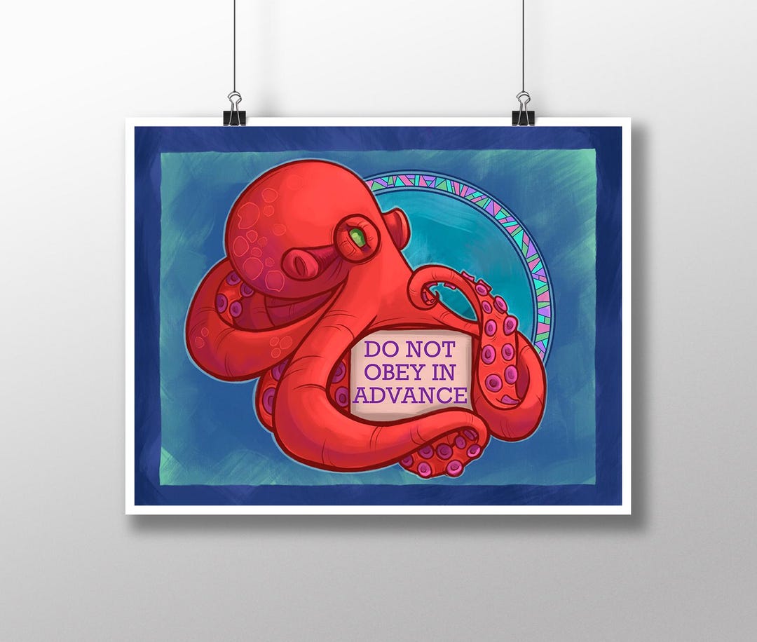 Political Feminist Poster - Do Not Obey - Medium Print - Etsy