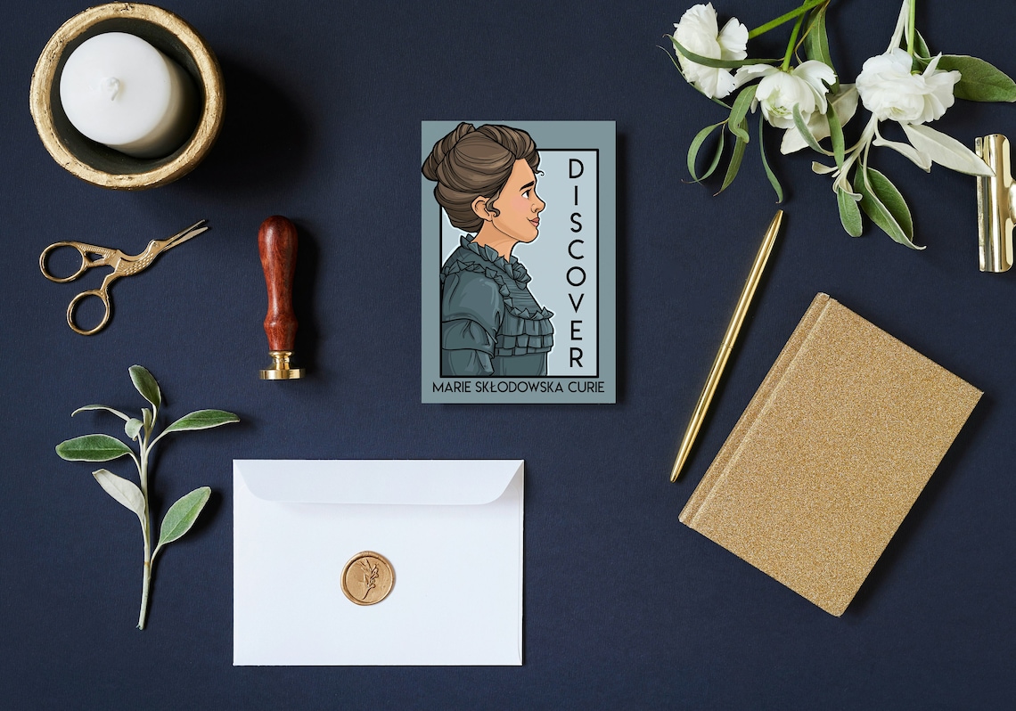 Discover - Marie Curie - She Series Postcard - Etsy