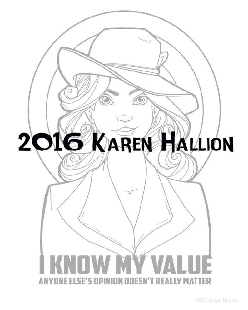 I Know My Value Coloring Page Digital Download | Etsy