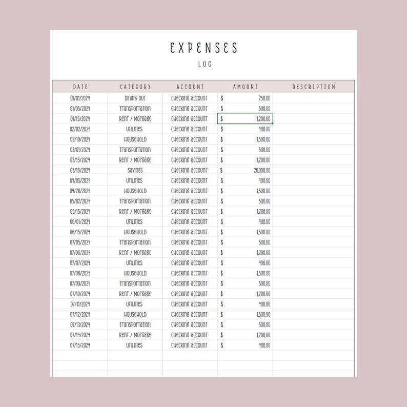 Income and Expense Tracker - Etsy Canada