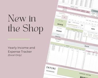 Income and Expense Template, Kakebo English Excel or Printable Personal ...