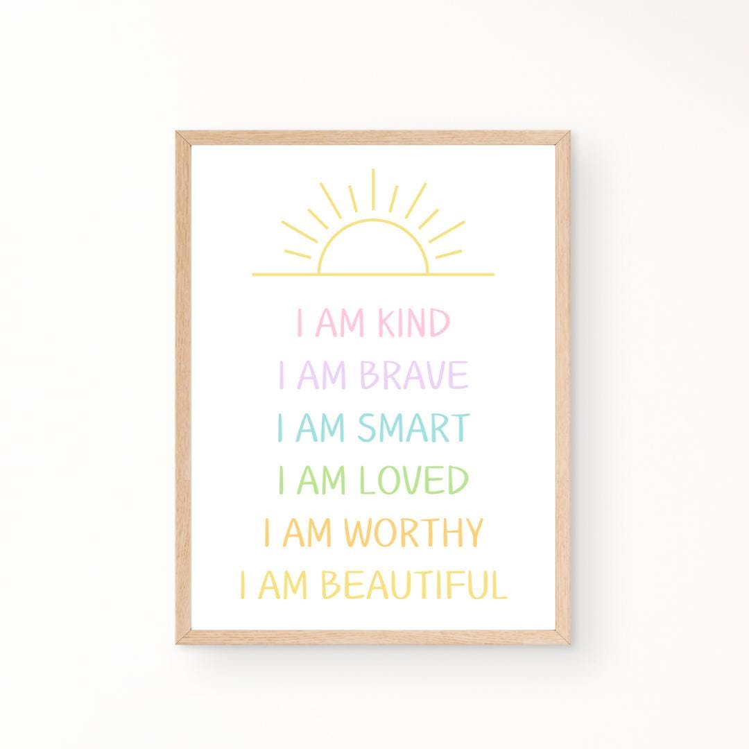 Positive Affirmations Poster, Counsellor Poster, CBT Poster, Therapy ...