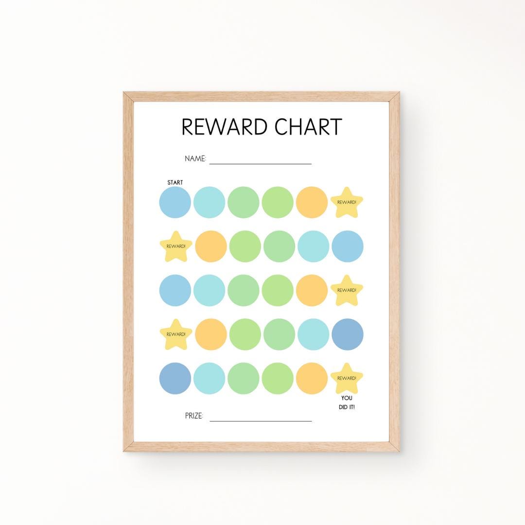 Reward Chart, Toddler Reward Chart, Reward Chart Printable, Kid Routine ...