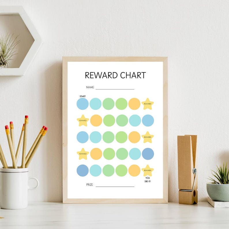 Reward Chart, Toddler Reward Chart, Reward Chart Printable, Kid Routine ...
