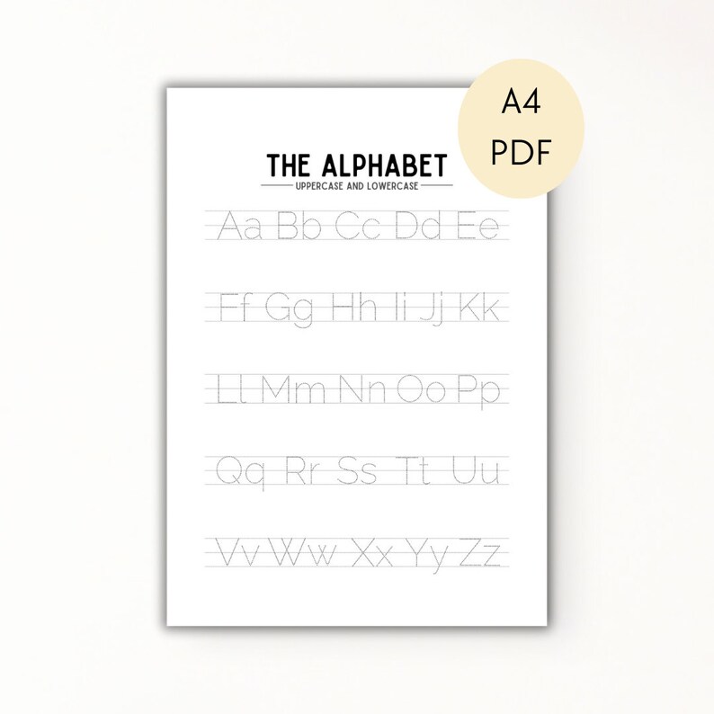 Alphabet Uppercase & Lowercase Education Print, Nursery Prints ...