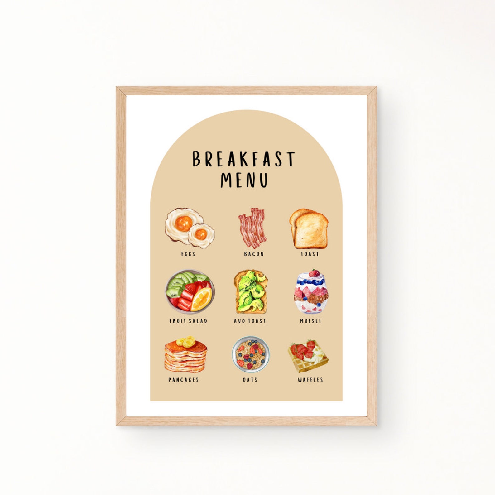 Breakfast Pretend Play Kitchen Menu, Role Play Prints, Kids Menu Print ...