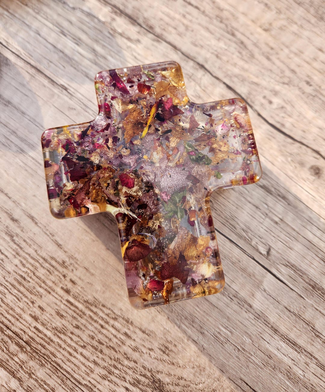 Dried Flower Memorial Memory Keepsake Trinket Ring Box W Lid Funeral ...