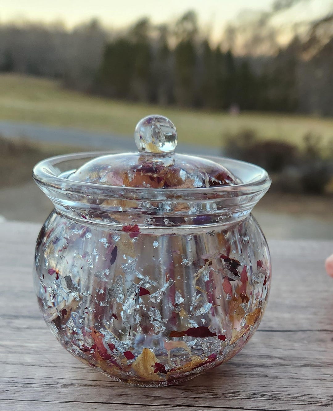 Dried Flower Memorial Memory Keepsake Jar With Lid Funeral Small Urn ...