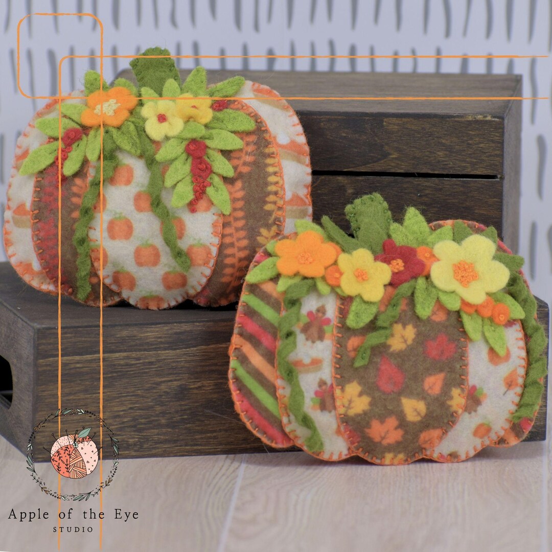 Handmade Wool Felt Pumpkin Ornament Set – Slow-made Fall Décor - Etsy