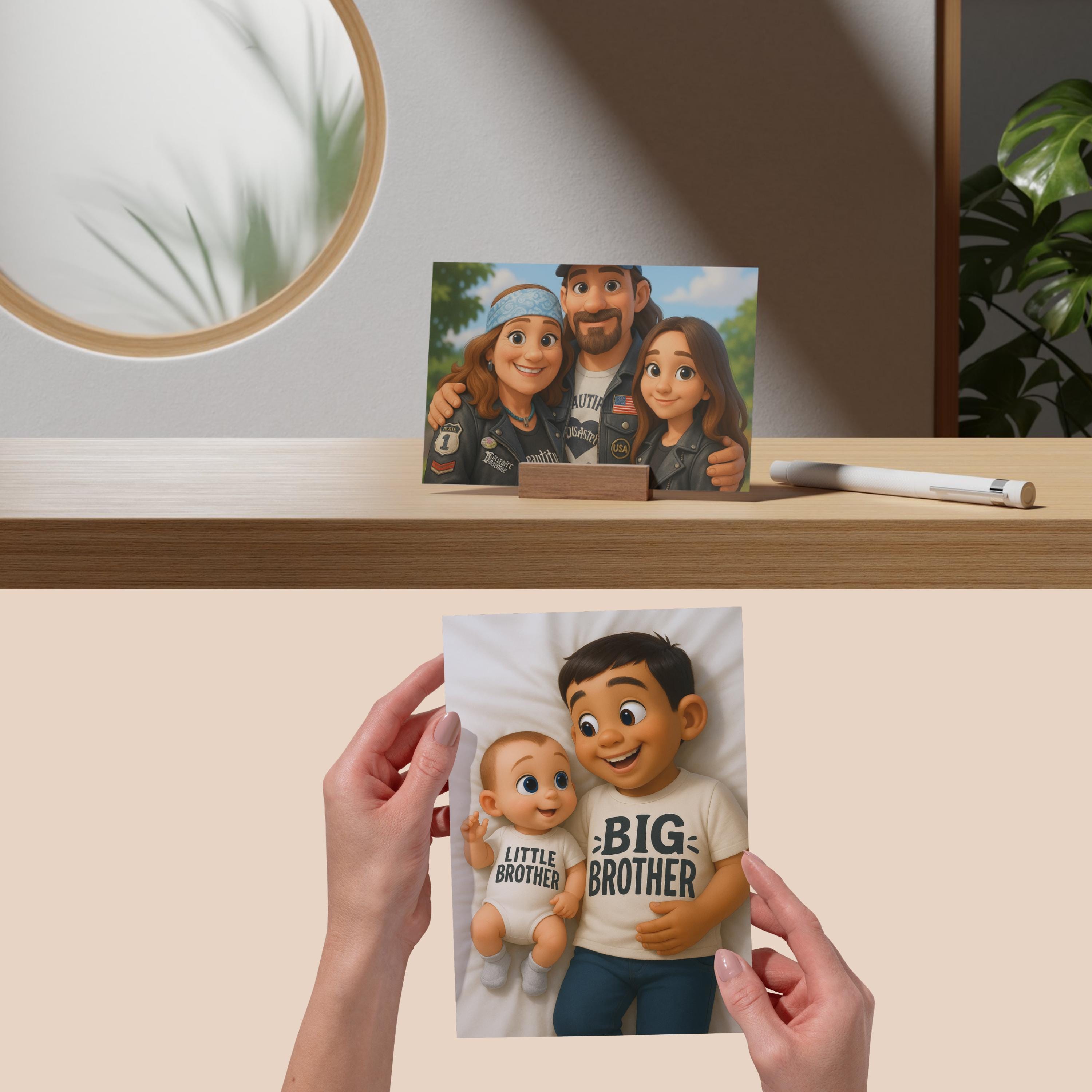 Pixar Style Portrait From Photo – Custom 3D Cartoon Art, Father’s Day ...