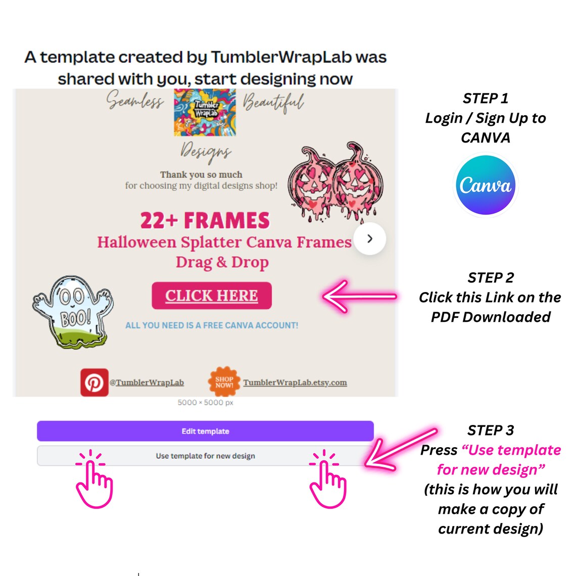 Halloween Dancing Skeleton Canva Frames Bundle, Funny Dancing Skull ...