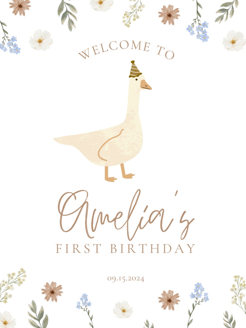 18x24 Silly Goose Sign Digital Template, Editable, One Silly Goose ...