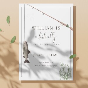 O-fish-ally Birthday Invite - Fishing Birthday Theme - Digital ...