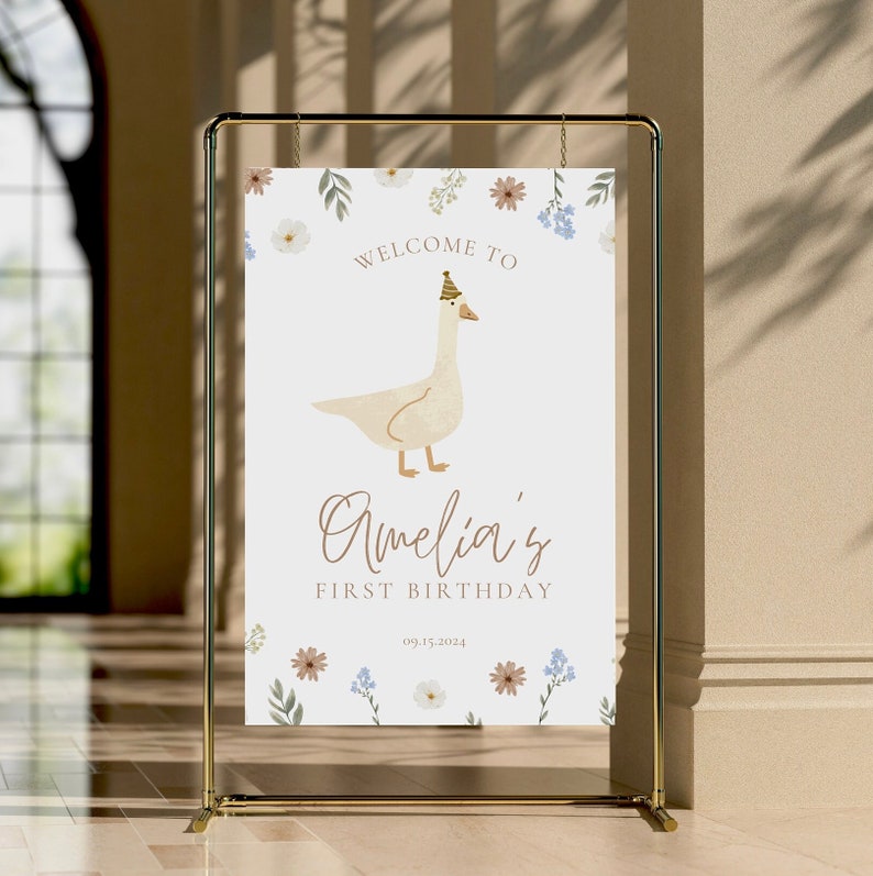 18x24 Silly Goose Sign Digital Template, Editable, One Silly Goose ...