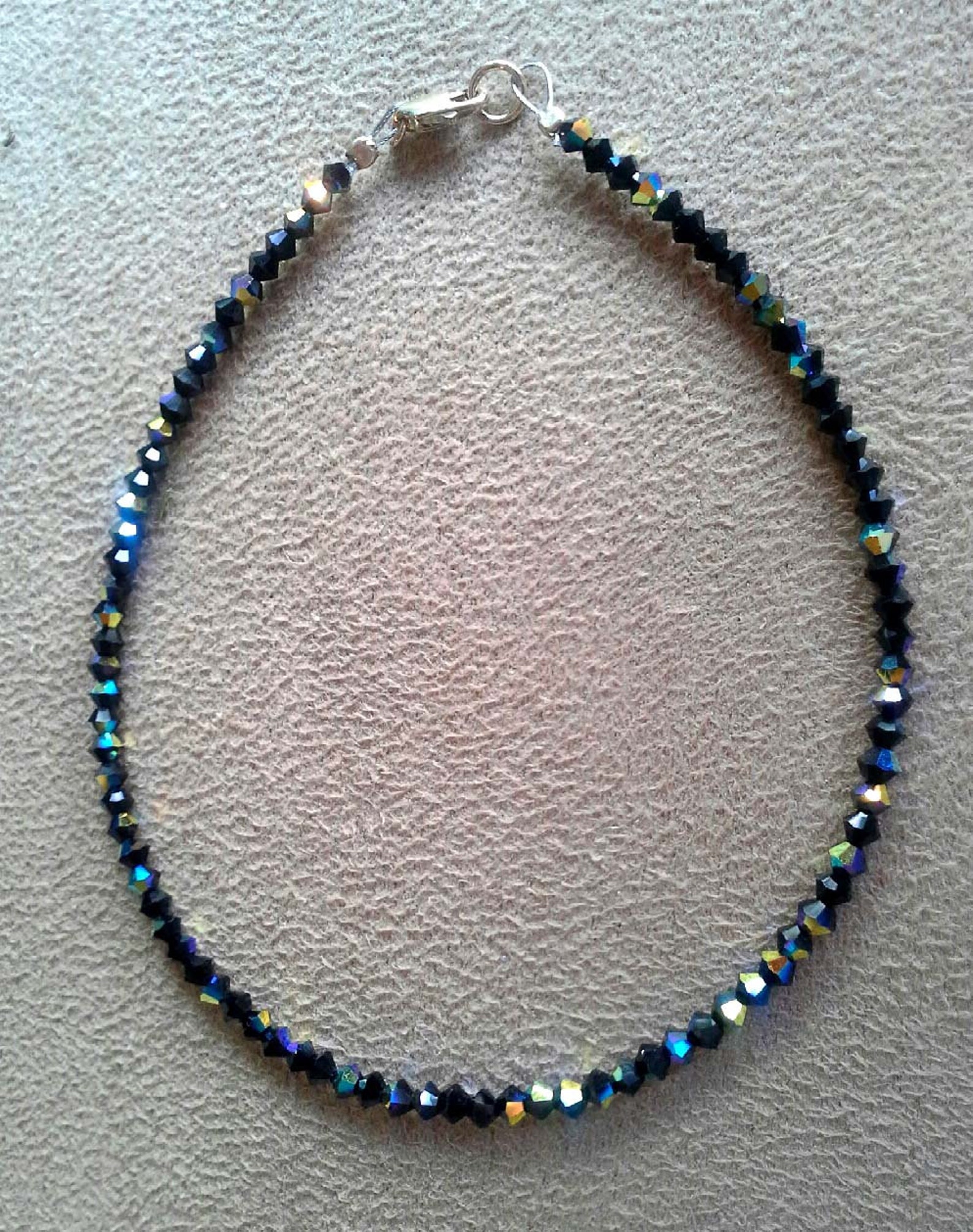 Handmade Crystal Jet AB Anklet Ankle Bracelet FREE Shipping in US - Etsy