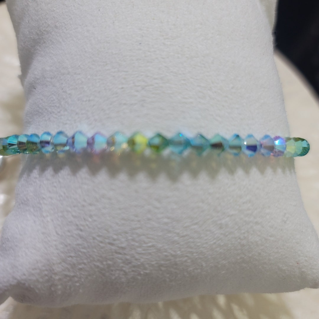 Mermaid Austrian AB and Shimmering Crystals Anklet Ankle Bracelet Made ...