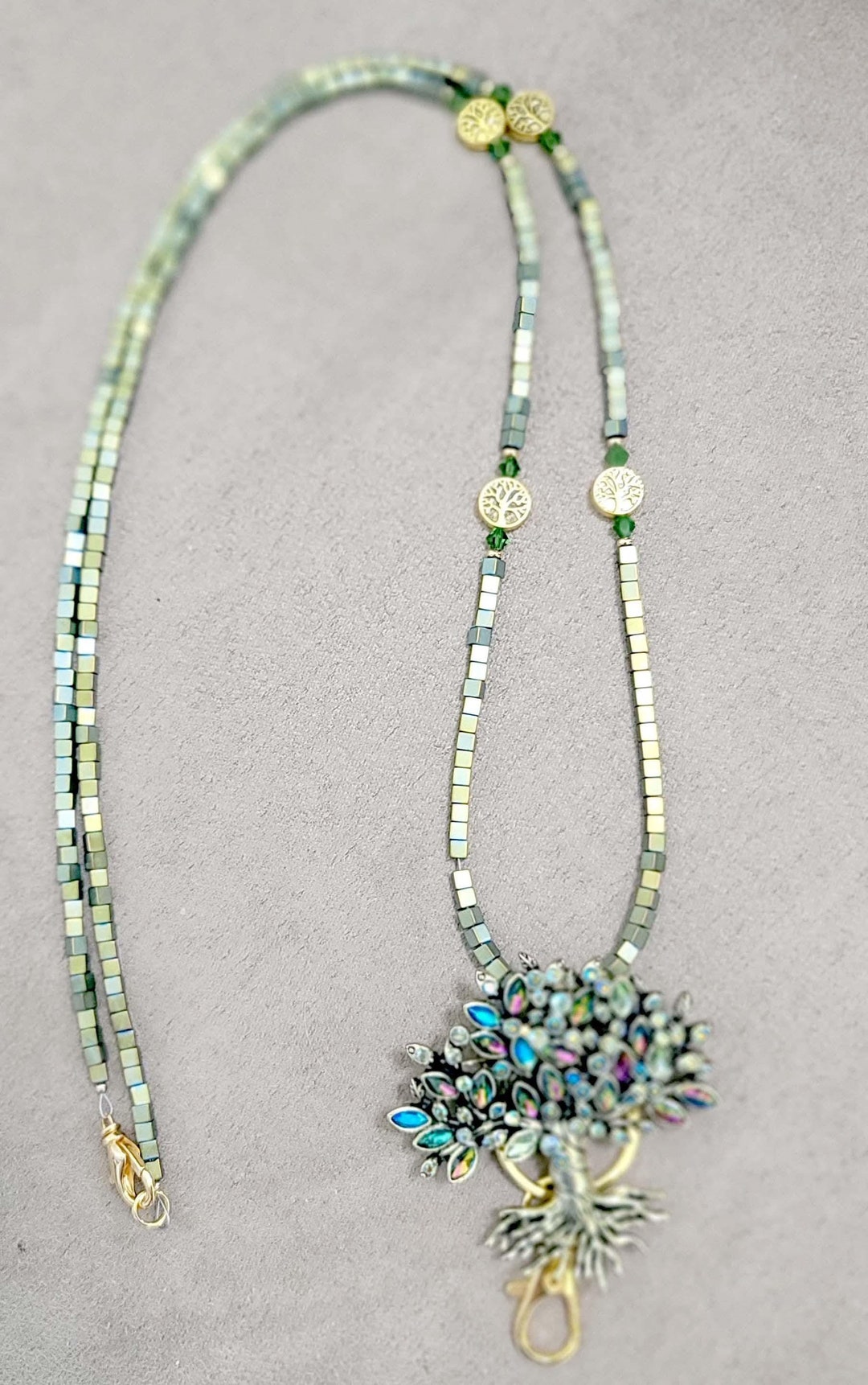 Crystal Tree of Life Badge Holder Lanyard Free Shipping Perfect Gift ...