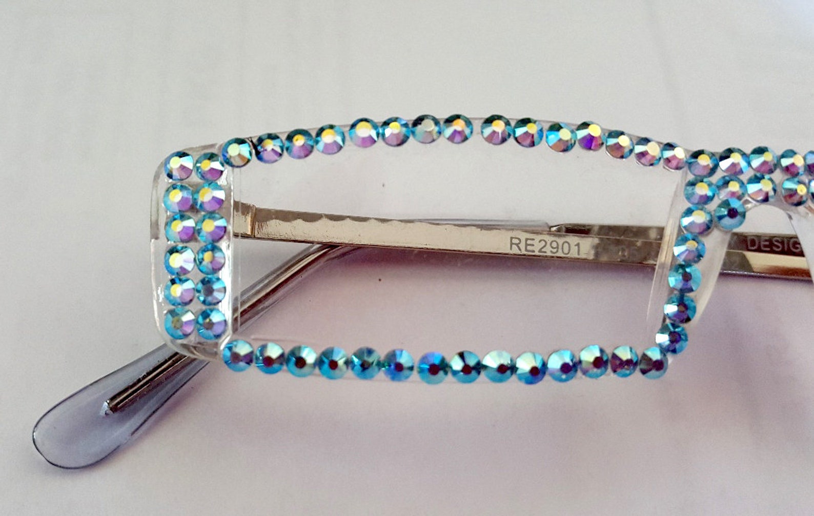Bling Readers Reading Glasss Made With Aqua Ab Swarovski Etsy