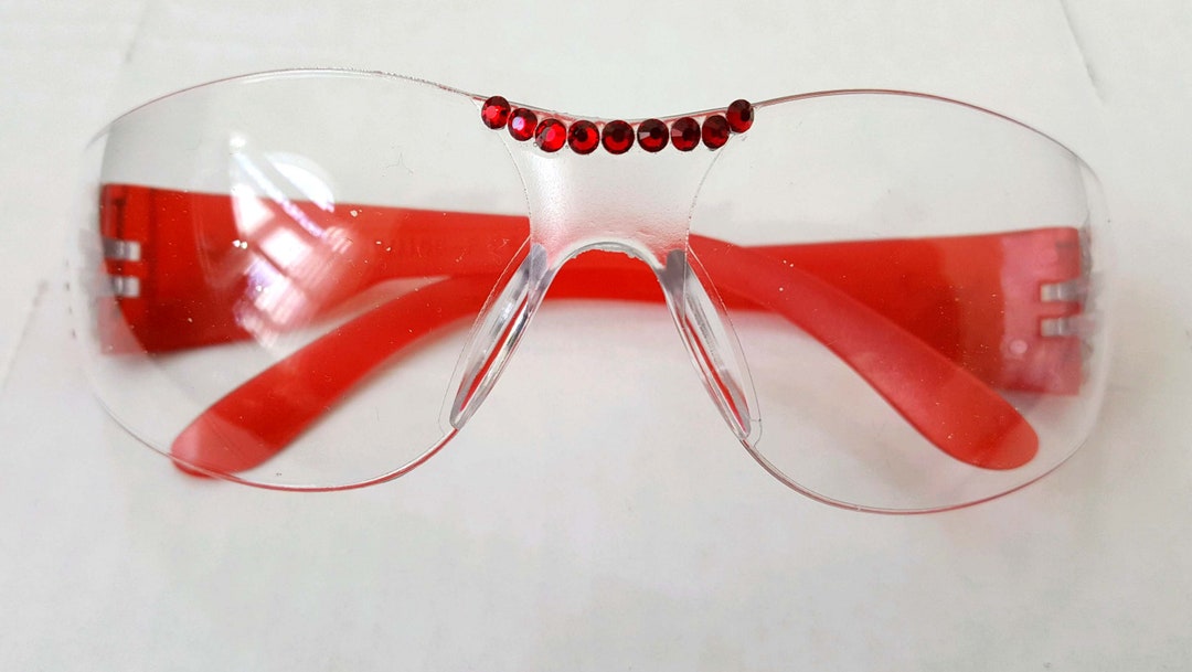 SALE RED Crystal Crystals Safety Glasses Glasses - Etsy