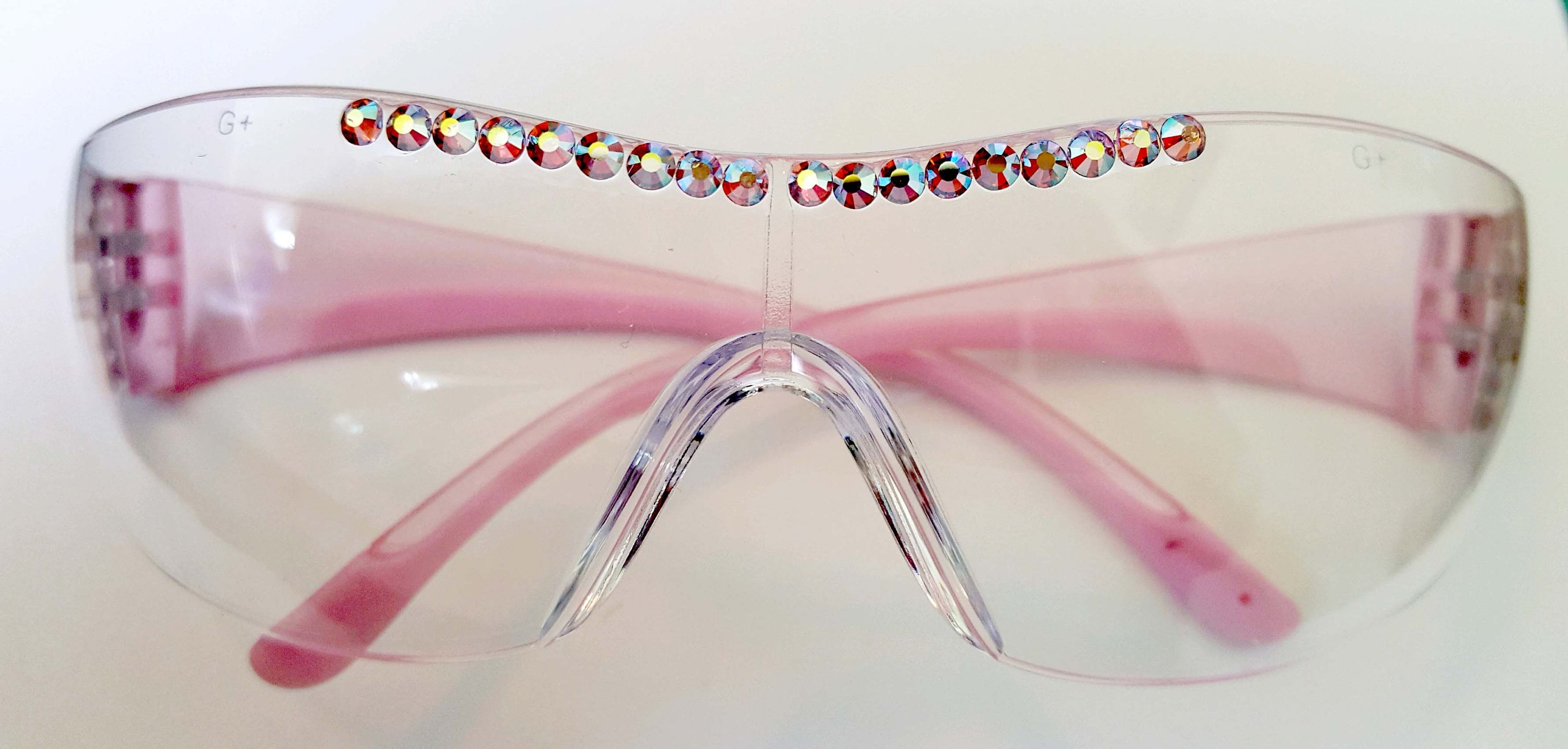 SALE Pink Crystal Safety Bifocal Glasses Reading | Etsy