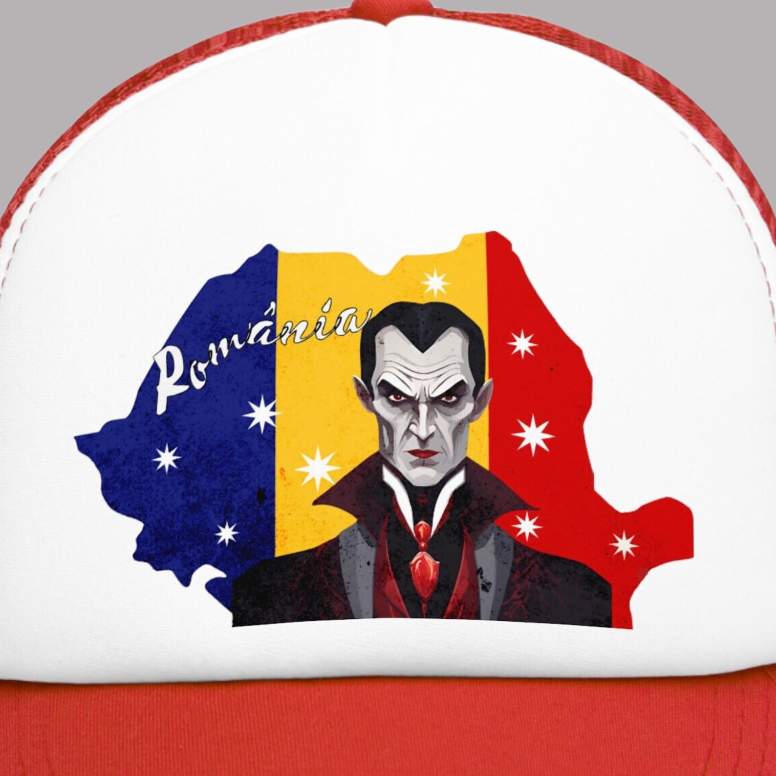 Dracula Romania Mesh Cap Unique Romanian Fan Merch Romania 2024 Gift ...