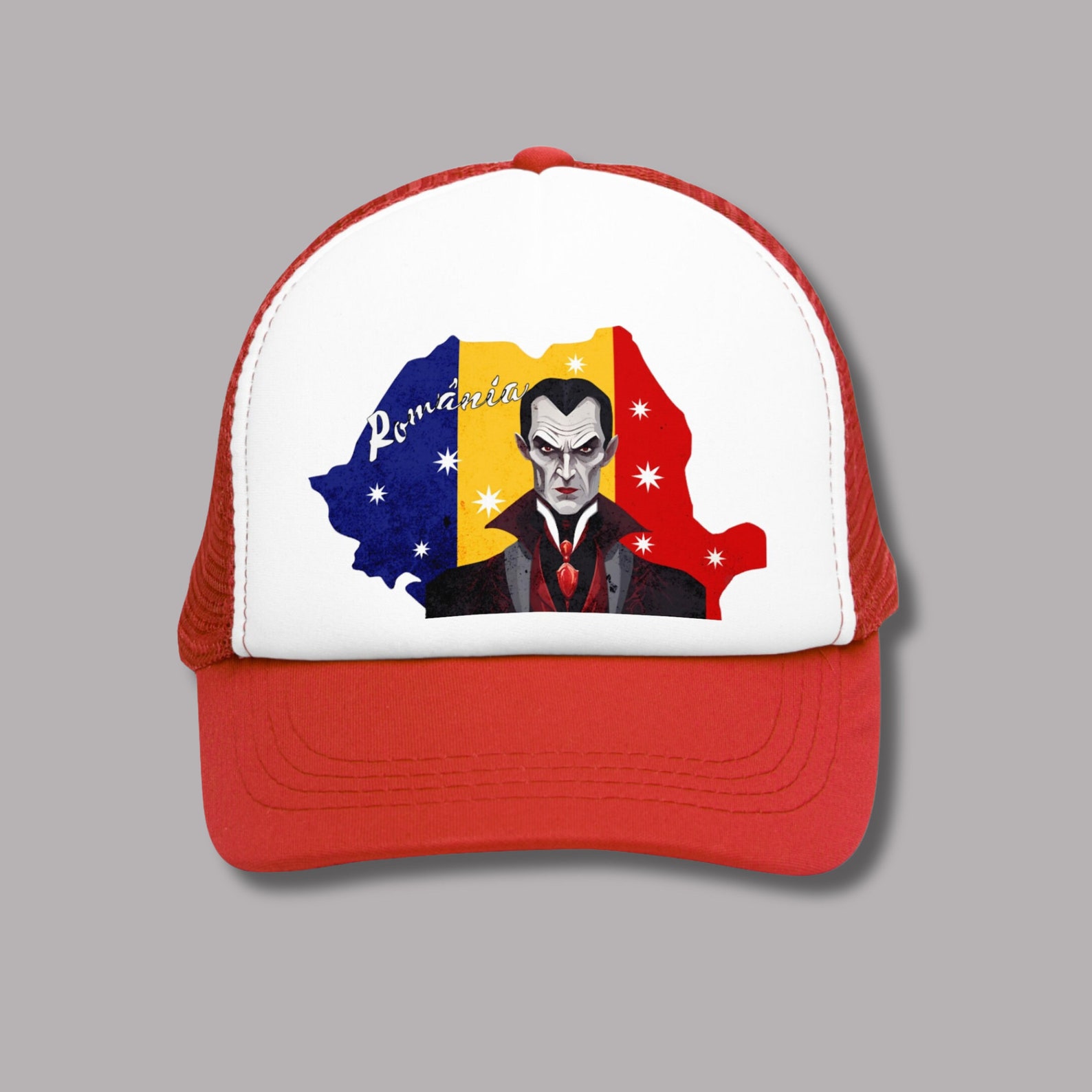 Dracula Romania Mesh Cap Unique Romanian Fan Merch Romania 2024 Gift ...
