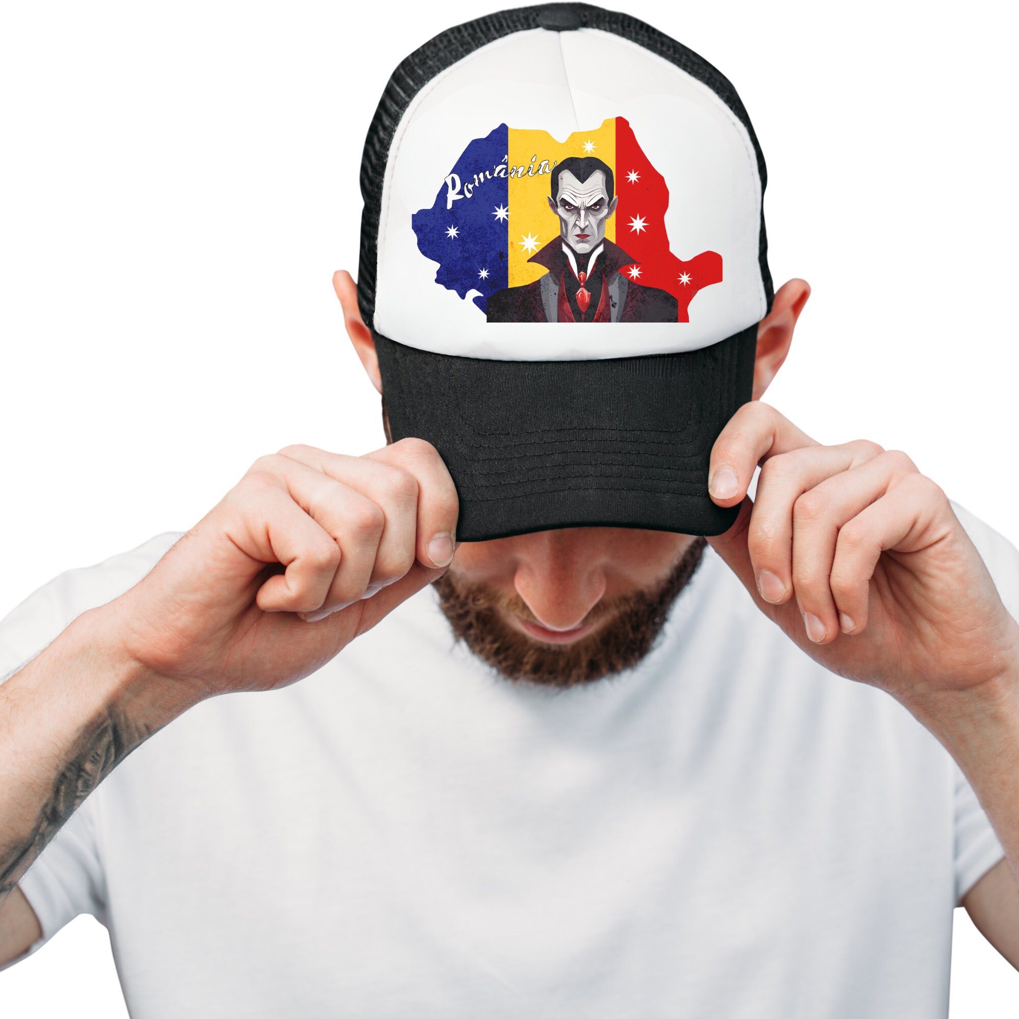 Dracula Romania Mesh Cap Unique Romanian Fan Merch Romania 2024 Gift ...