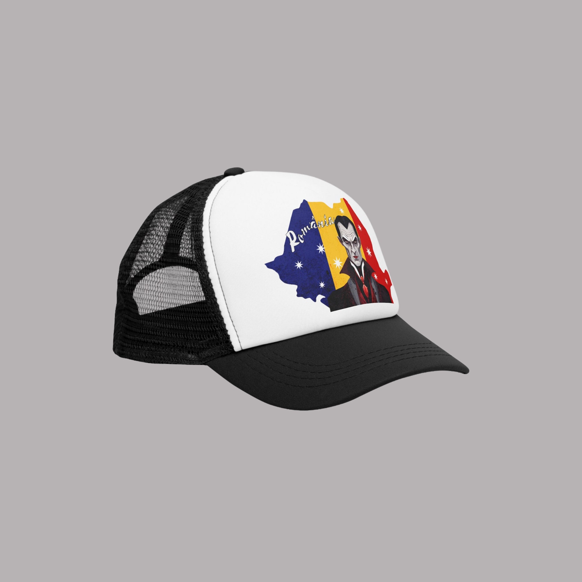 Dracula Romania Mesh Cap Unique Romanian Fan Merch Romania 2024 Gift ...