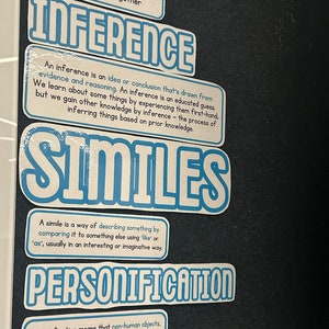 Descriptive and Figurative Langauge Key Words With Explanations - Etsy