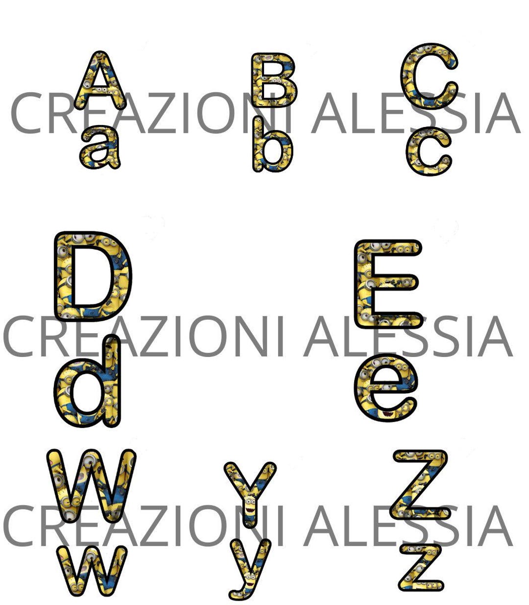 Minions Themed Letters of the Alphabet - Etsy