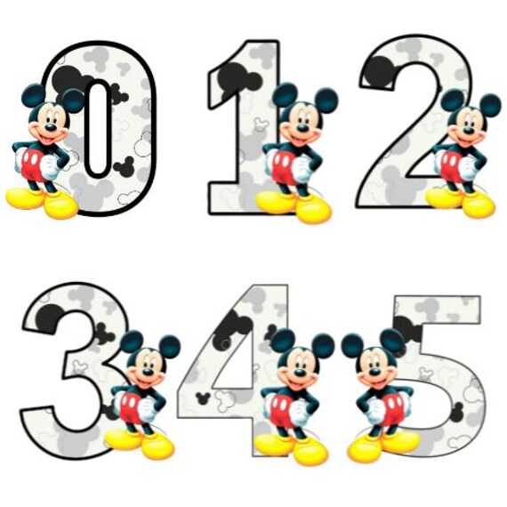 Printable Mickey Mouse Birthday Numbers Minne Mouse Bingo Game