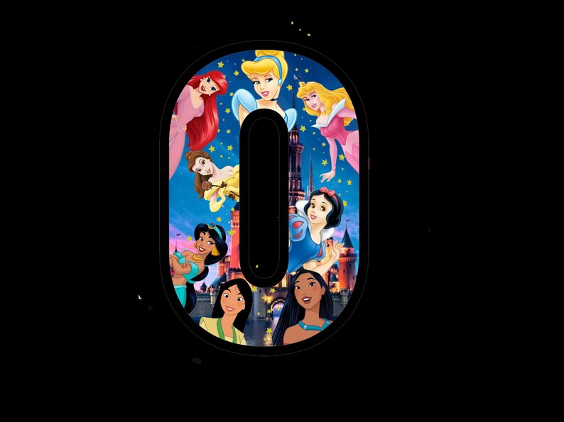 Numbers With Disney Princesses, PNG, PDF, JPEG, Digital Print ...
