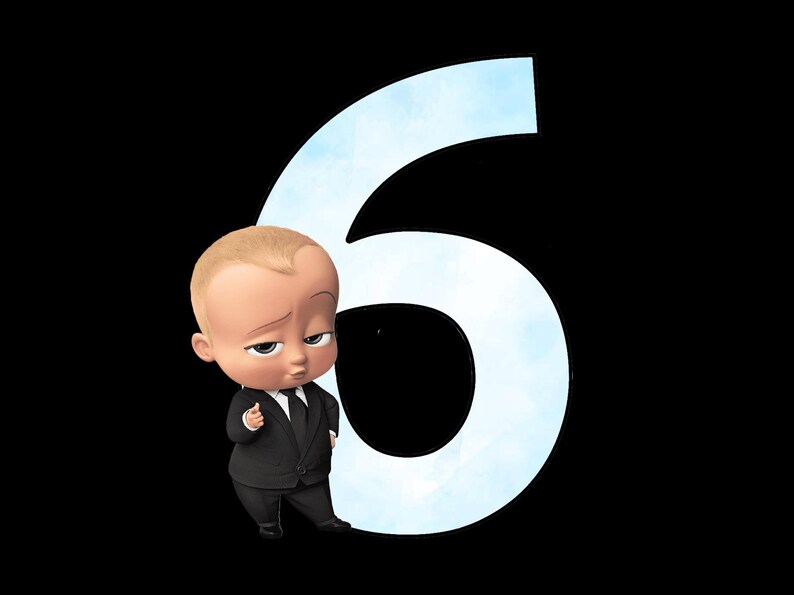 Numbers and Letters of the Alphabet on the Theme Baby Boss to Celebrate ...