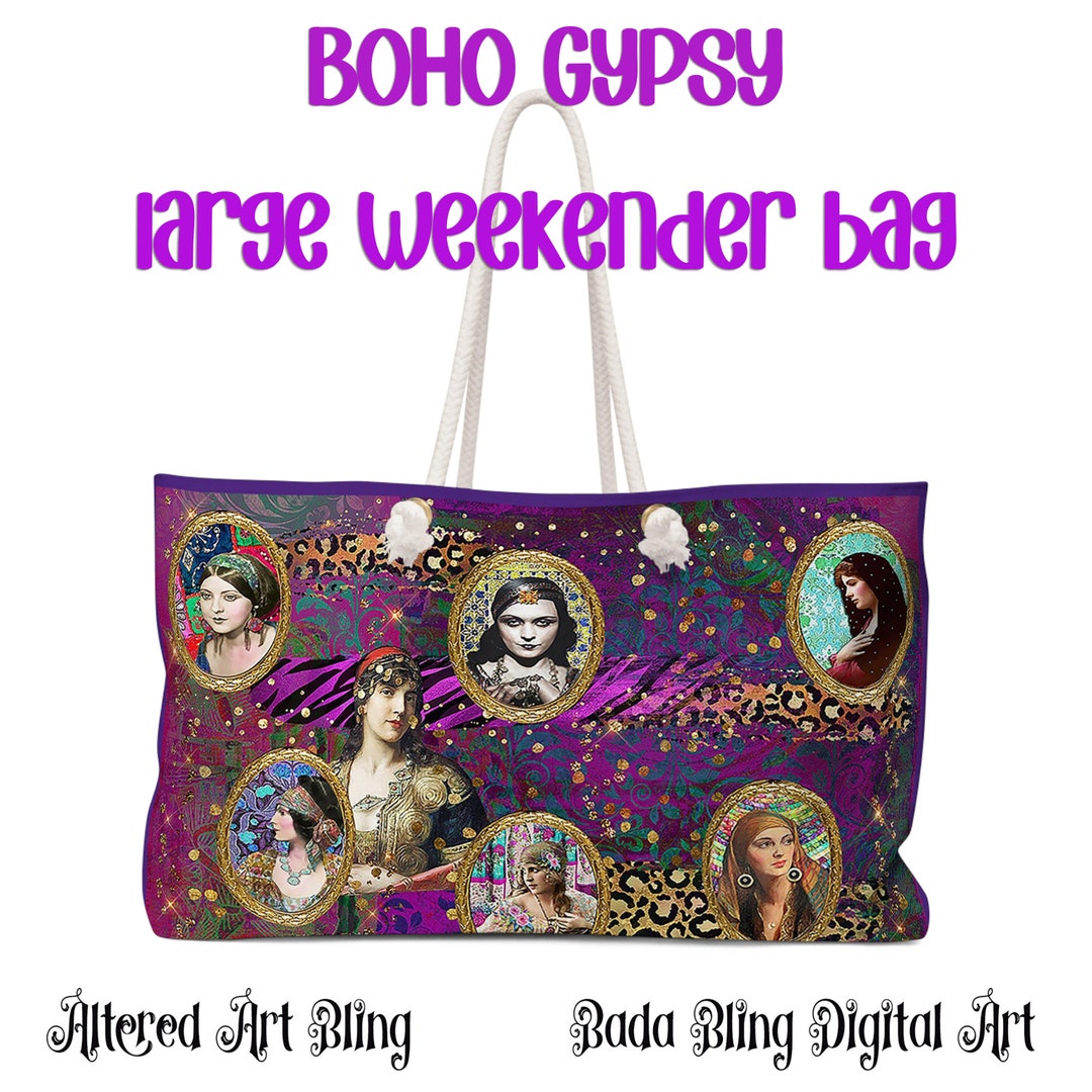 Elegant Boho Gypsy and Fortune Teller Weekender Bag, 24 X 14 Original ...
