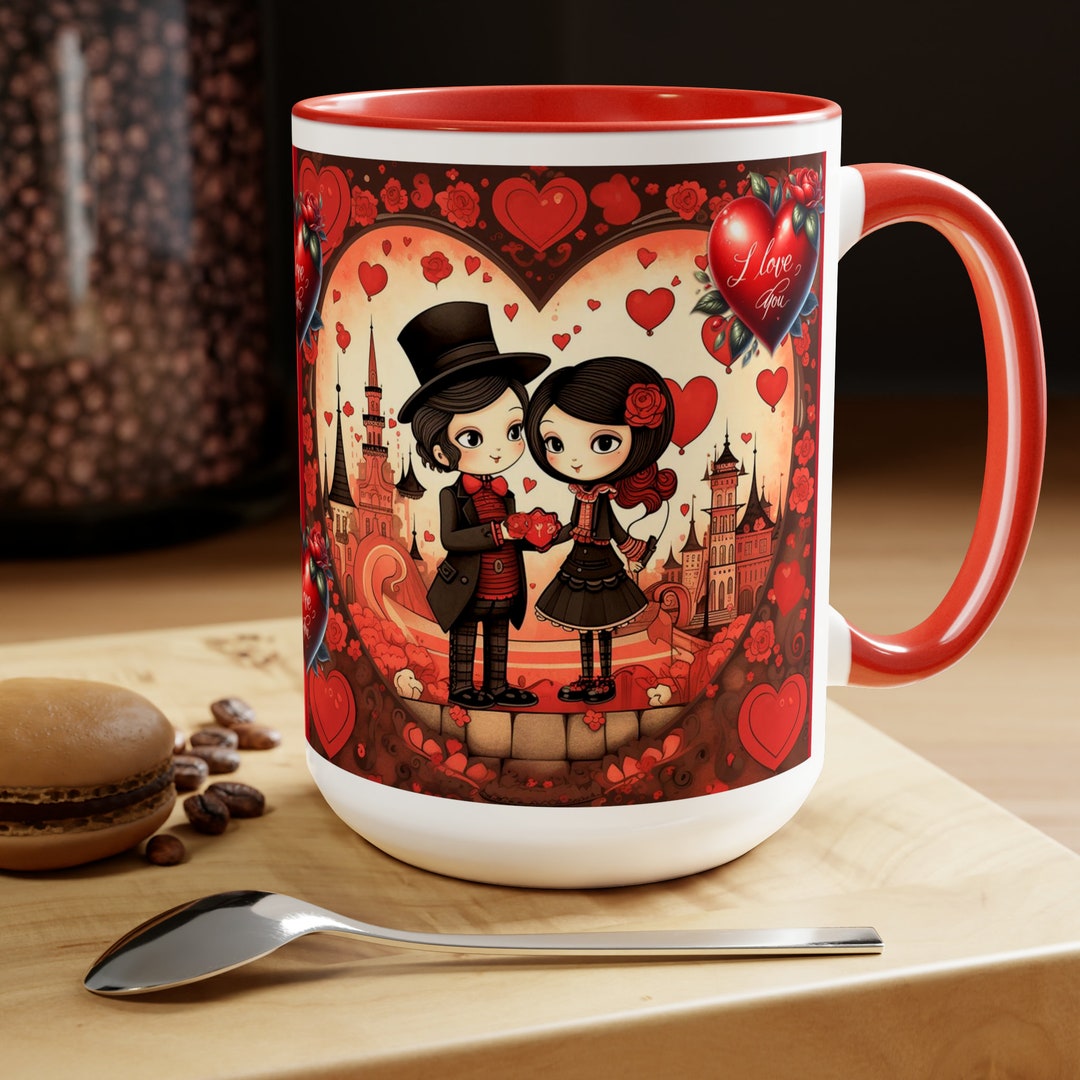I Love You Mugs Valentines Day Mugs Select Either Red Or Black