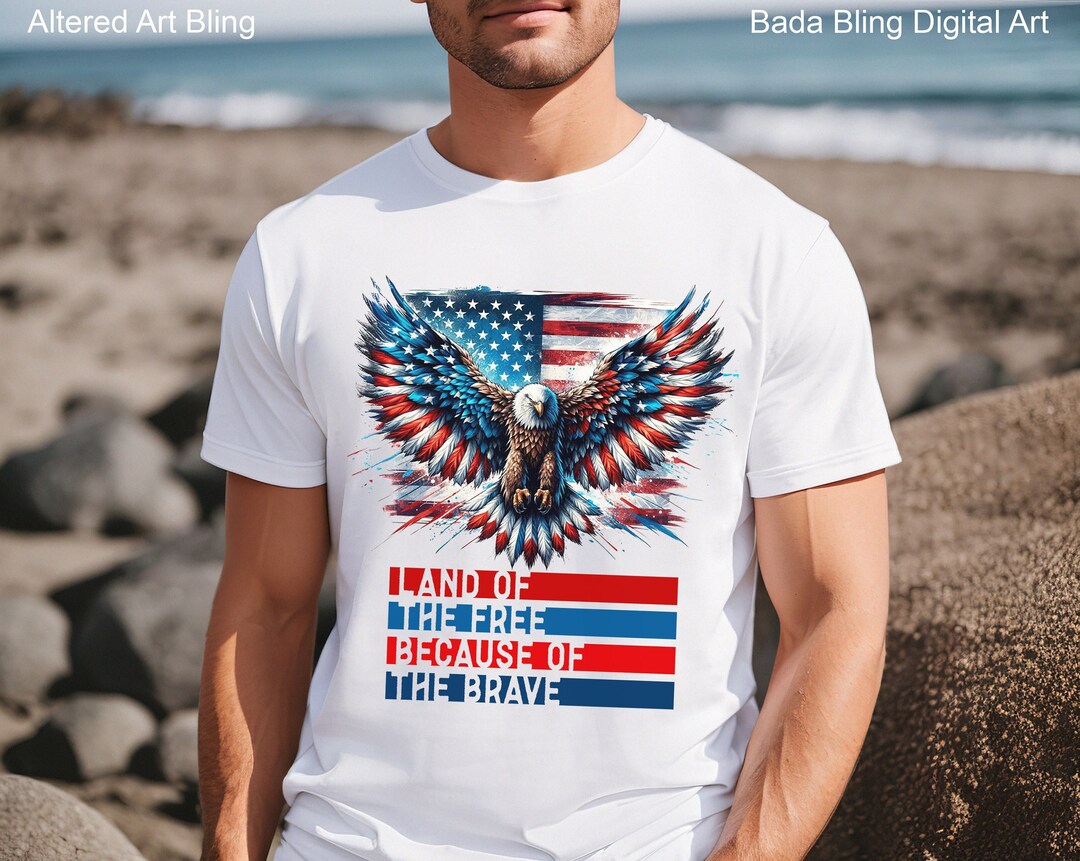 July 4th T-shirts America First Shirts Land of the Free T Shirt Gifts ...