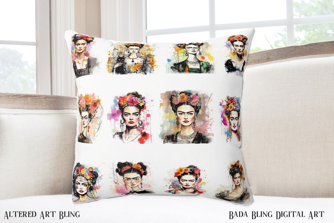 The Many Faces of Frida Original Art Matching Wallpaper - Etsy