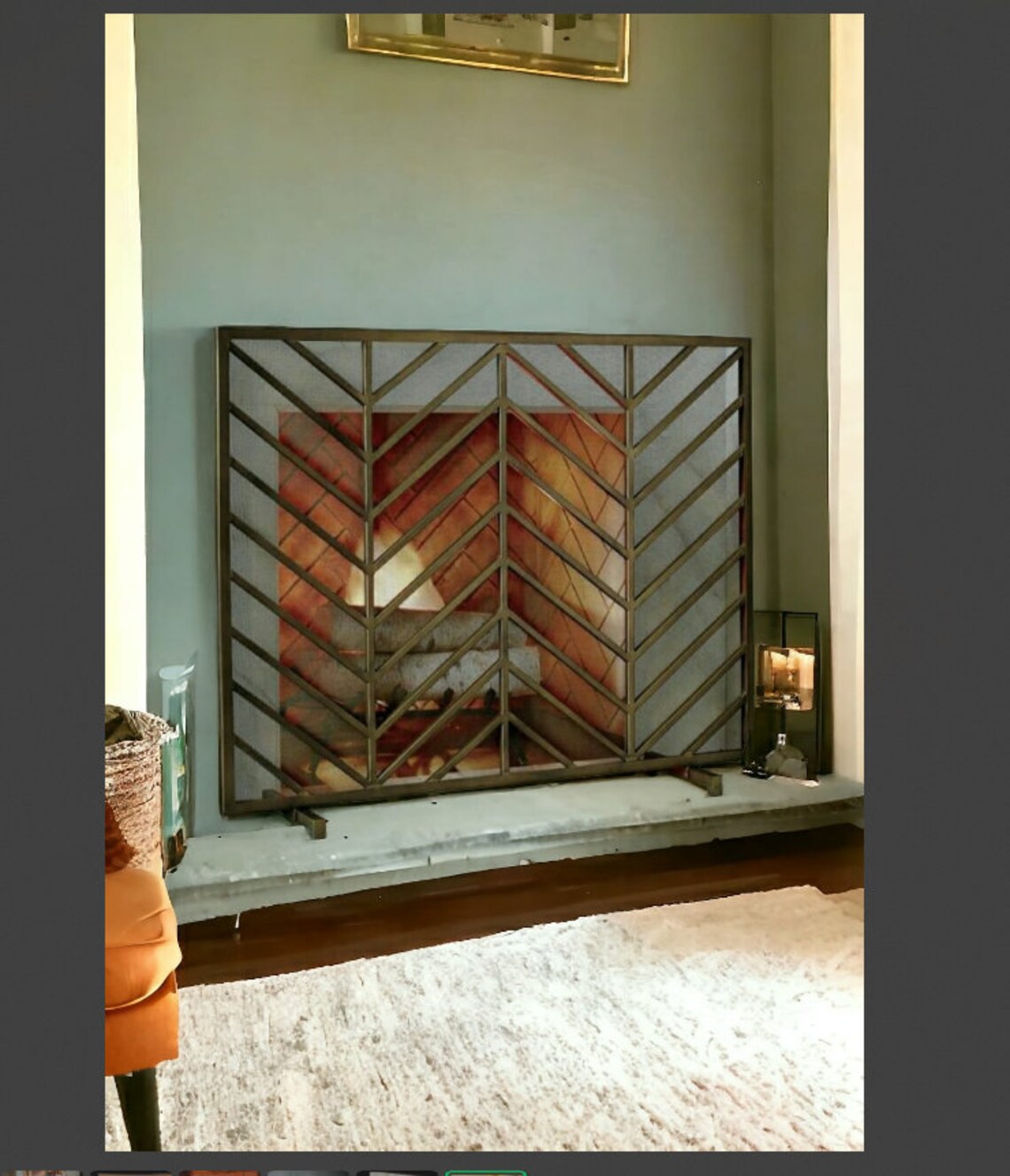 Single Panel Fireplace Screen Free Shipping - Etsy