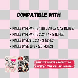 Printable Kindle Clear Case Insert Dark Romance Bookish Accessories ...