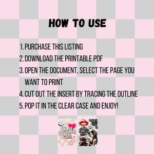 Printable Kindle Clear Case Insert Dark Romance Bookish Accessories ...