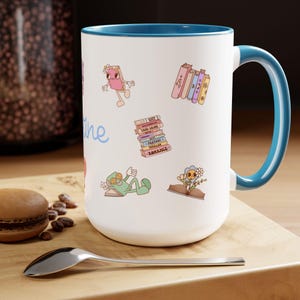 Monogram Mug for Book Lover Personalized Mug Booktok Merch Bookworm ...
