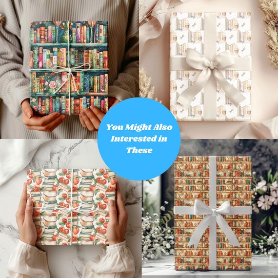 Book Themed Wrapping Paper
