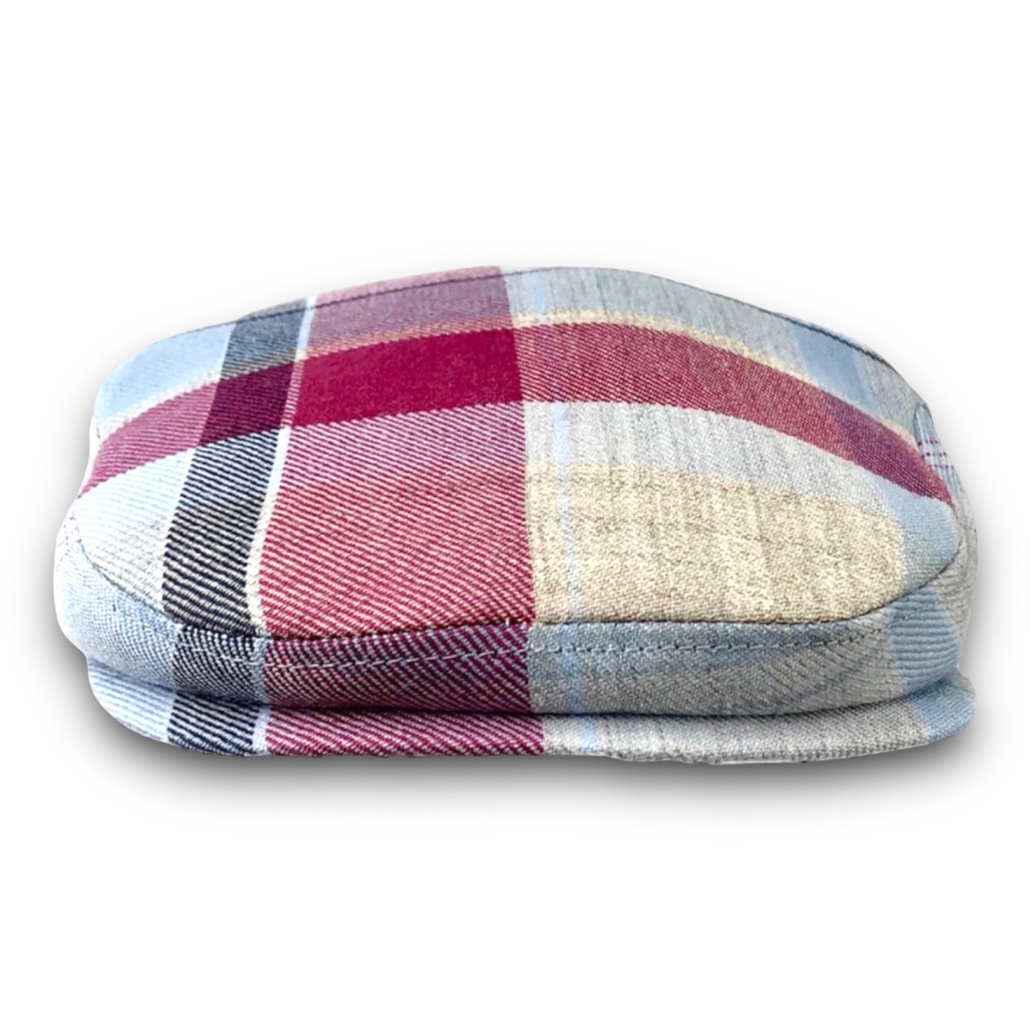Custom Handmade Plaid Wool Flat Jeff Cap, Ivy, Driving Cap - Golf Hat ...